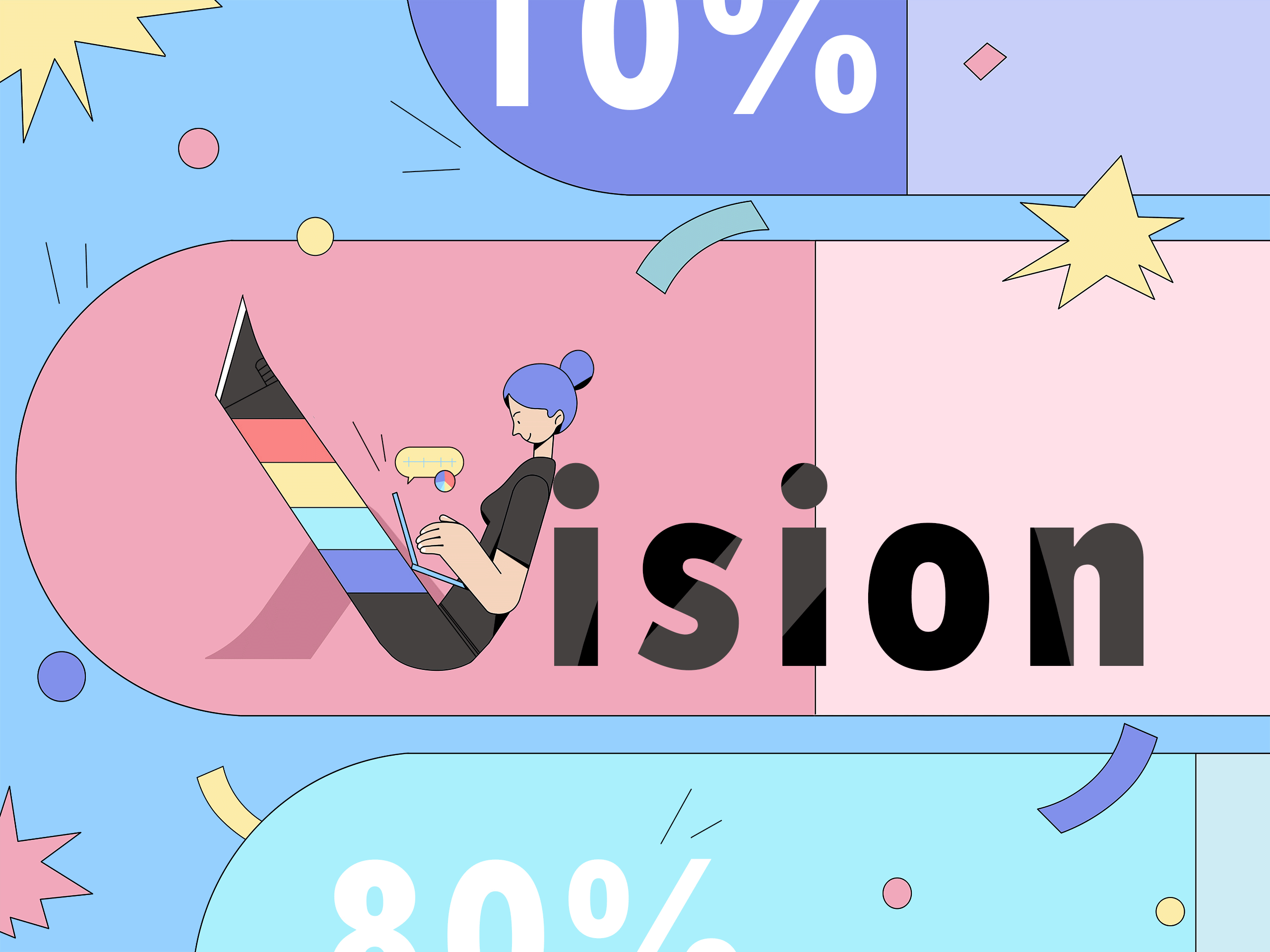 Vision个人目标APP插画练习_AJiang阿江-站酷ZCOOL