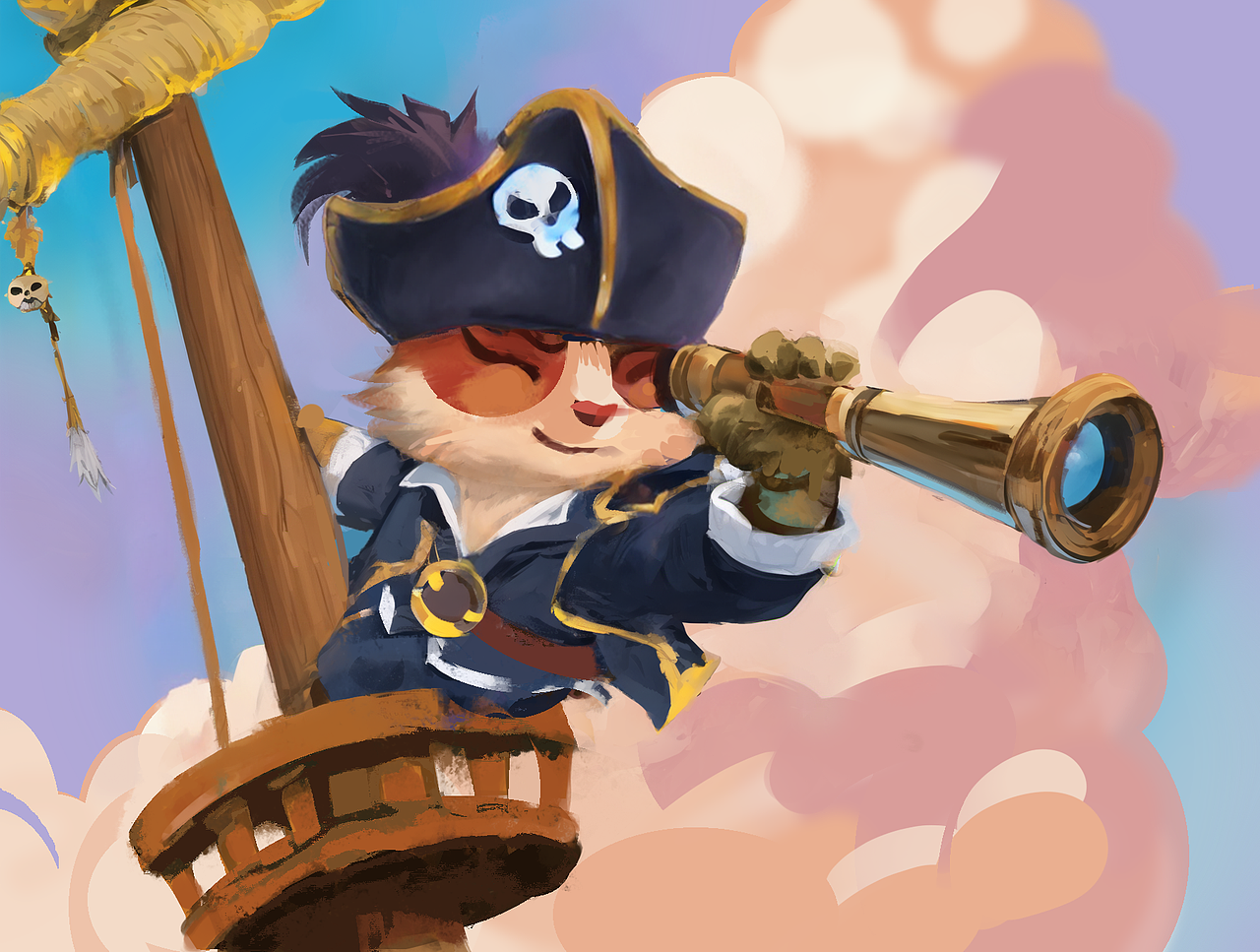 提莫船长正在待命【AI辅助绘画流程】_catpaper-站酷ZCOOL