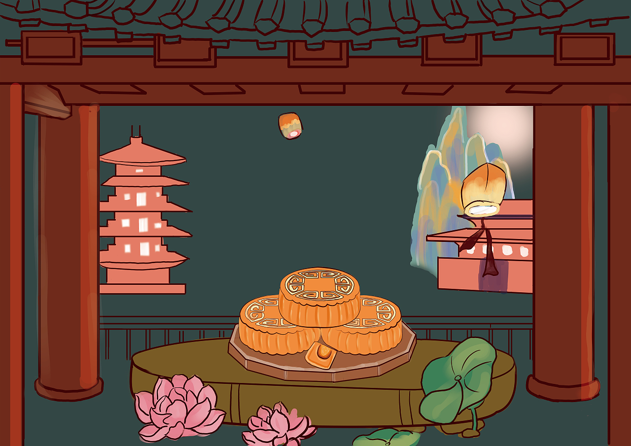 画师繁星2.0第四期第四周——中秋节_旺财姐Kate-站酷ZCOOL