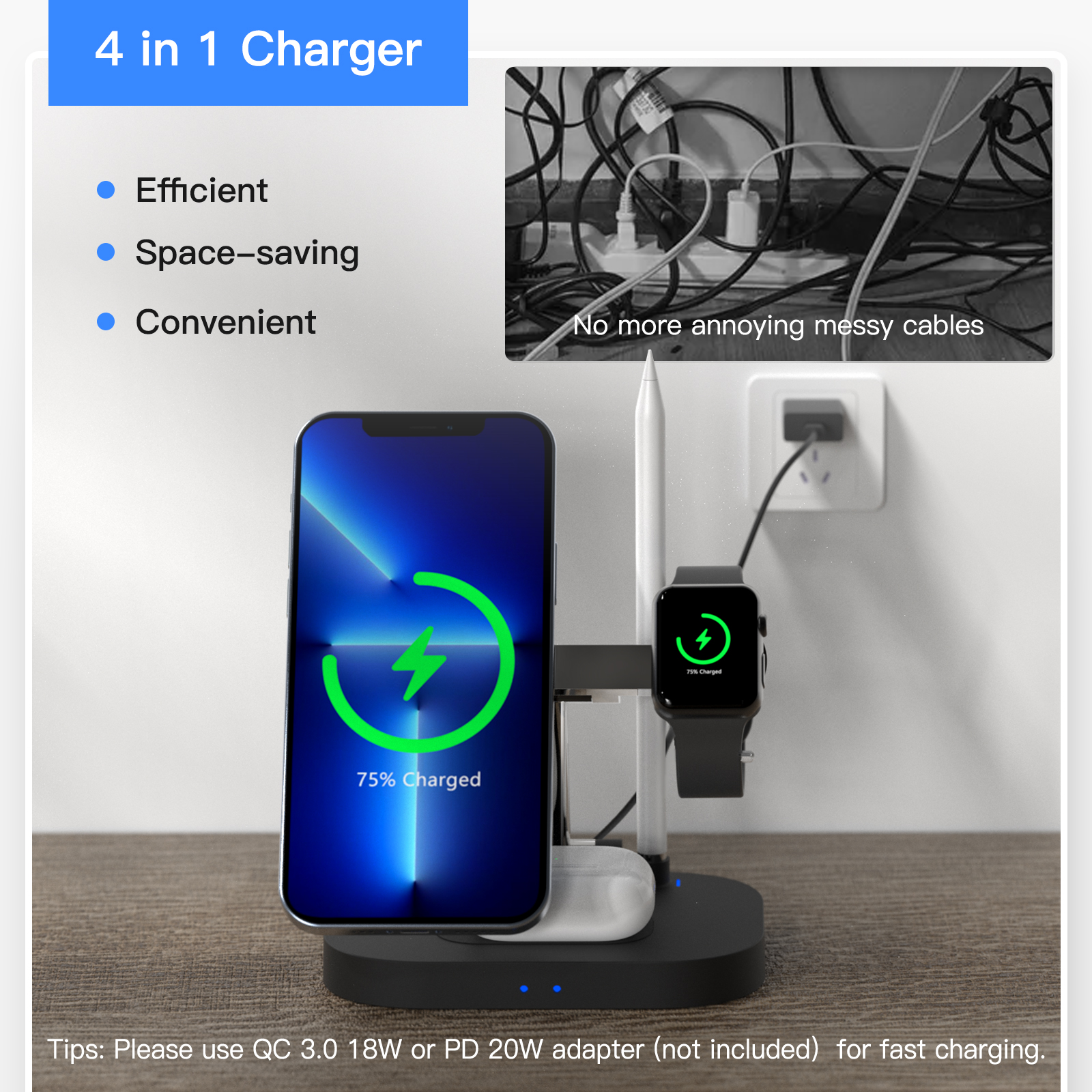 4-in1无线充F22-PC+ABS_LOCHOU老抽-站酷ZCOOL