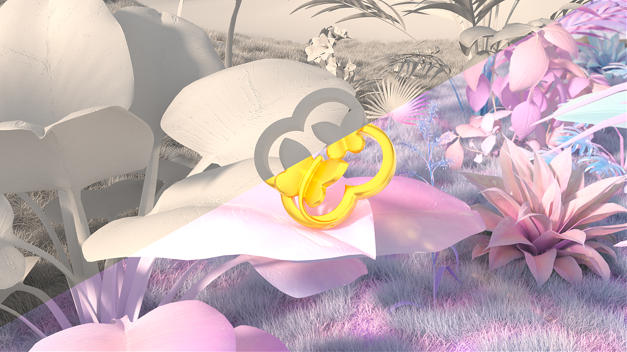 心蝶-三维动画-3D硬金_YJC3038-站酷ZCOOL