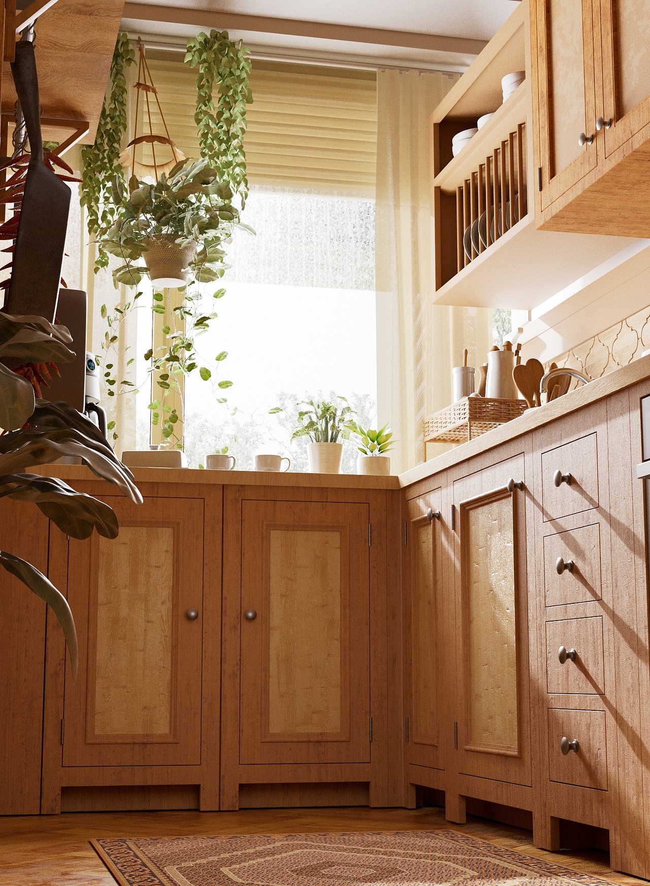 oc渲染，场景，室内厨房_沙漠里的一颗沙-站酷ZCOOL