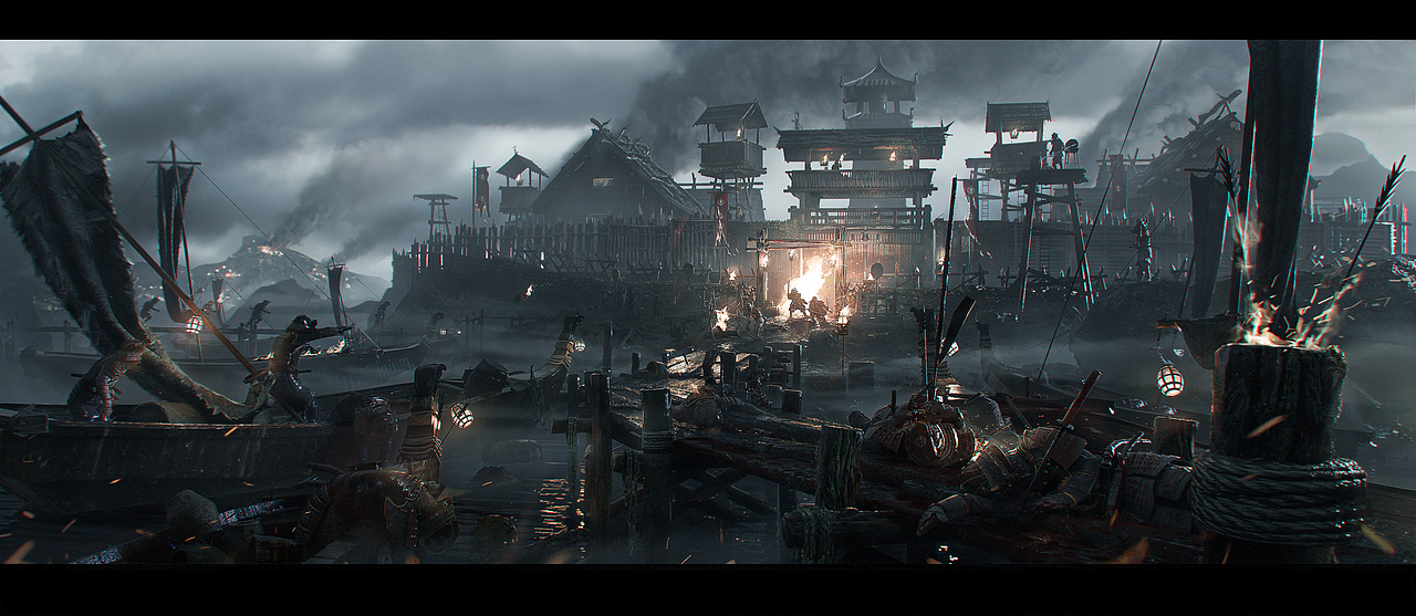 对马岛之魂 （攻岸渔村）_Riko_Zs-站酷ZCOOL