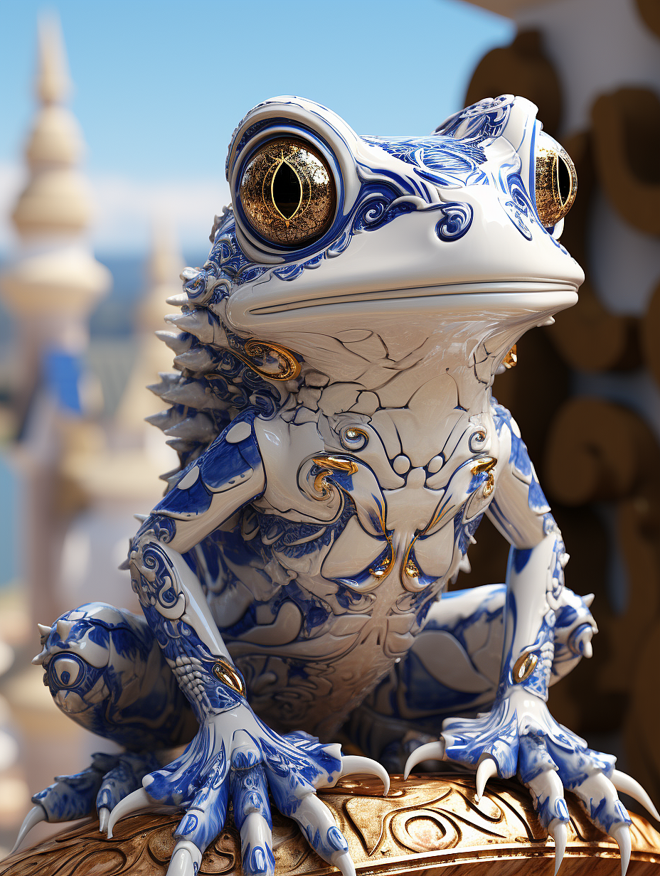 Prompt 灵感！Midjourey 打破次元壁 青花瓷动物肖像图_是静音啊-站酷ZCOOL