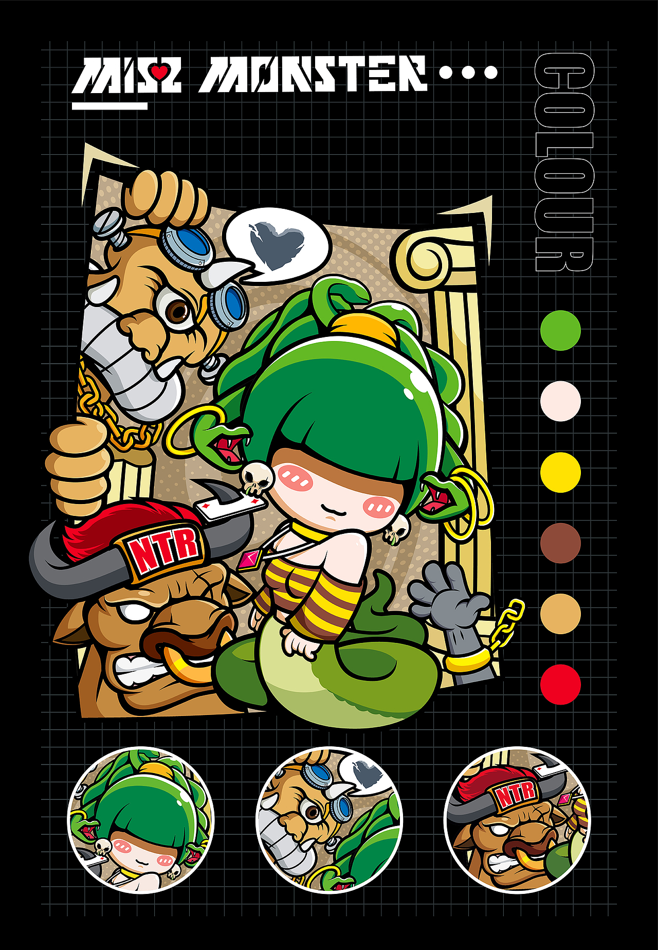 MISS MONSTER 你好，亲爱的怪物小姐|插画|商业插画|贼二弱_原创作品-站酷ZCOOL