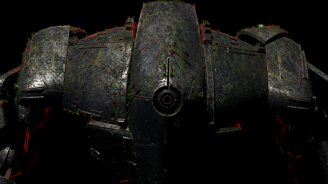 C4D-OC战损机甲渲染_辞槐一-站酷ZCOOL