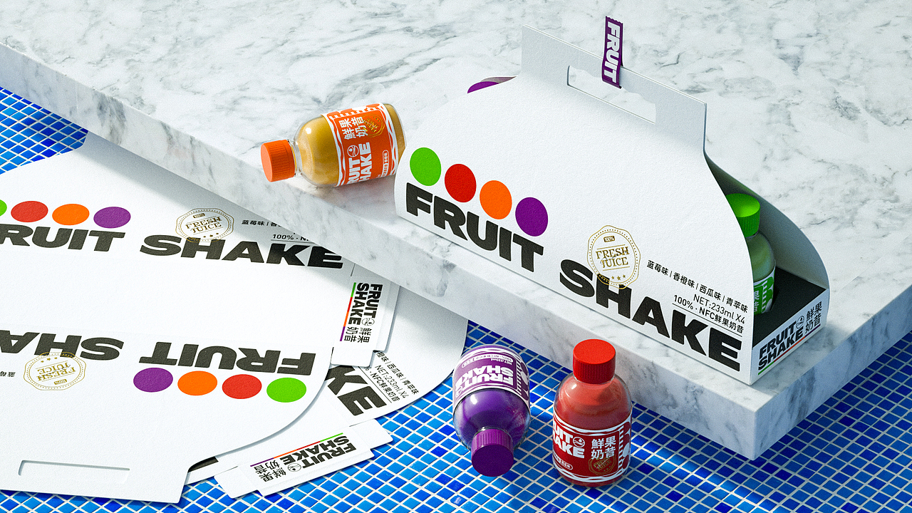 包装设计｜FRUIT SHAKE鲜果奶昔饮品包装设计_NGISED_杰-站酷ZCOOL