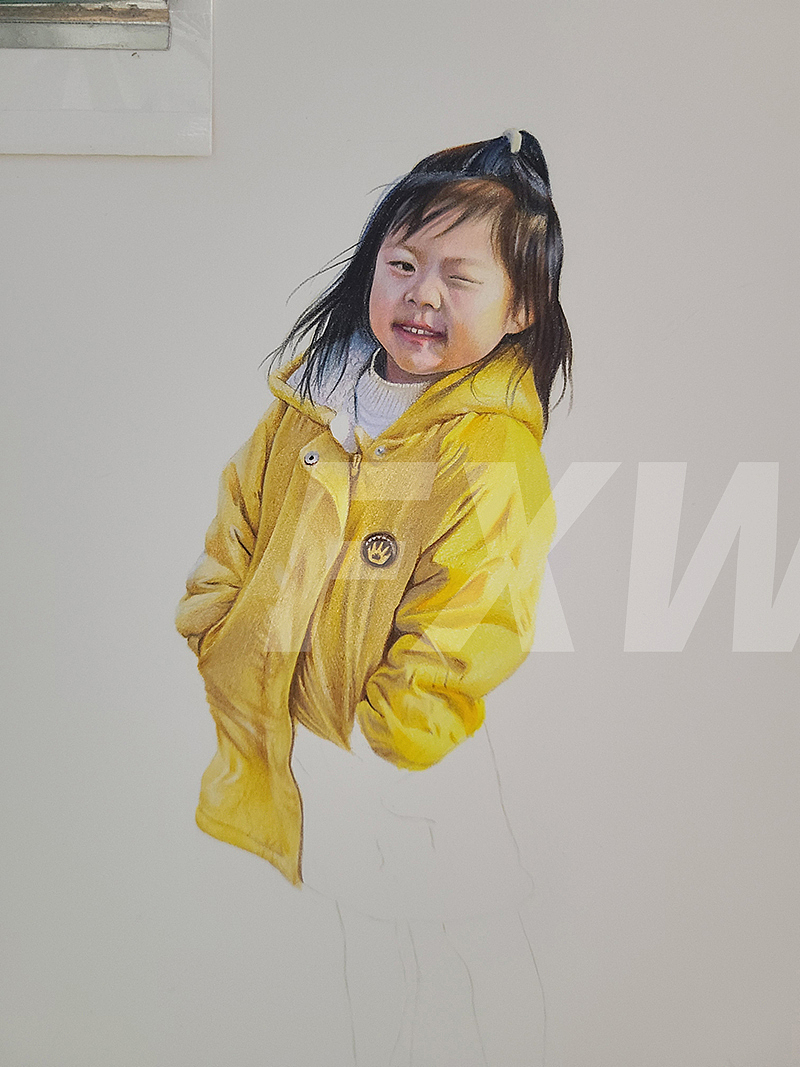 彩铅画《我的女儿》5_樊晓闻xiaoW-站酷ZCOOL