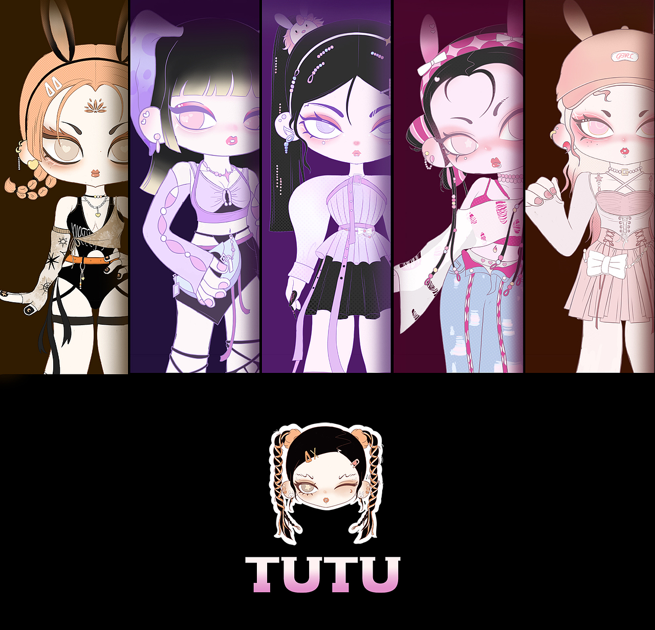 兔年IP形象练习（TUTU兔女郎）_果果果镜子-站酷ZCOOL