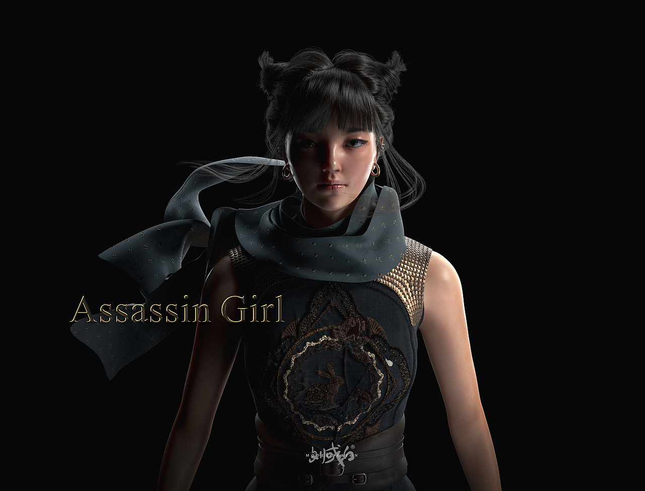 Assassin Girl 丨 第一次做PBR全流程的CG角色_刘彧白-站酷ZCOOL