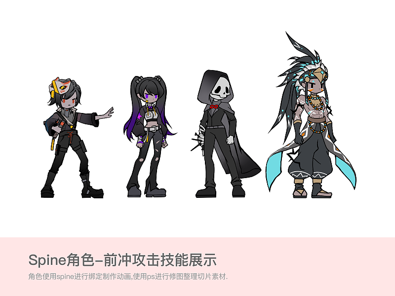 Spine角色-前冲攻击技能展示_Lovisss-站酷ZCOOL