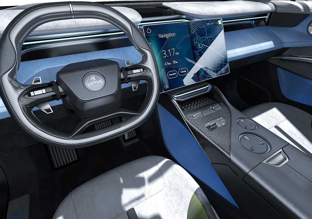 路特斯汽车内饰渲染图_HUANGYJIE-站酷ZCOOL