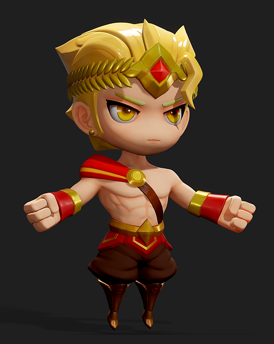 Q版手绘 风格化pbr角色_地瓜瓜娃-站酷ZCOOL