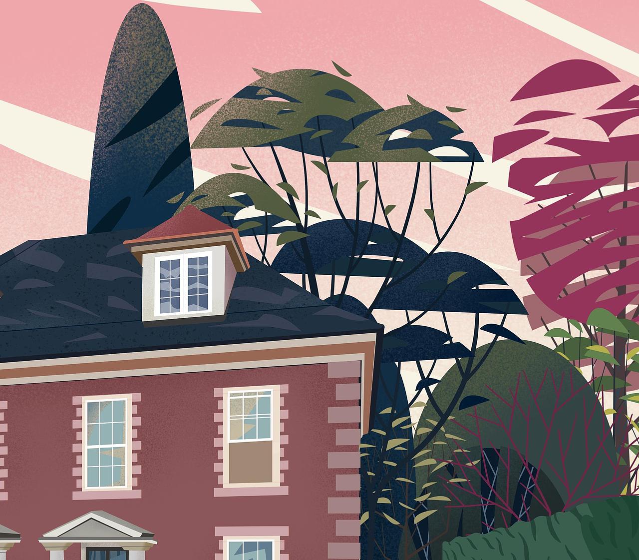 原创系列建筑插画《别墅》_我是DYY-站酷ZCOOL