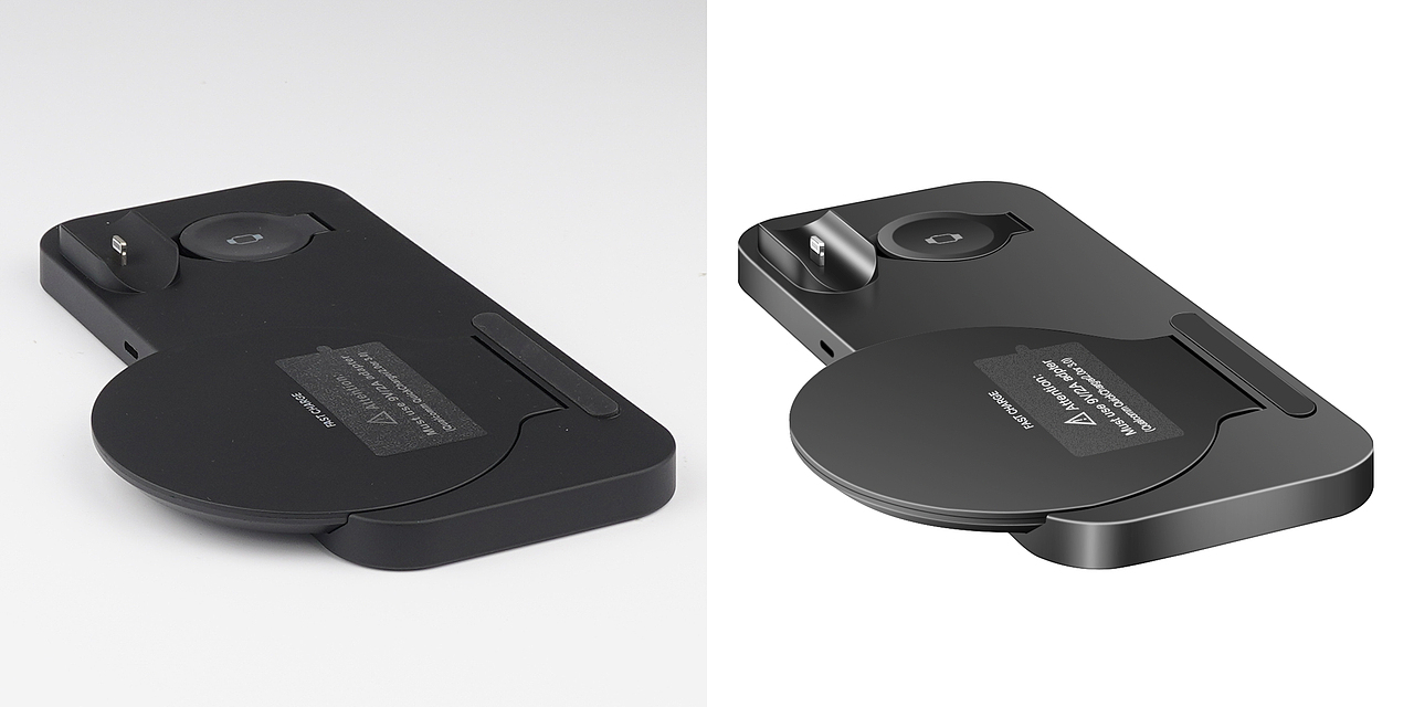 三合一苹果无线充电器（手机 / 手表 / 耳机）_海棠未眠80s-站酷ZCOOL