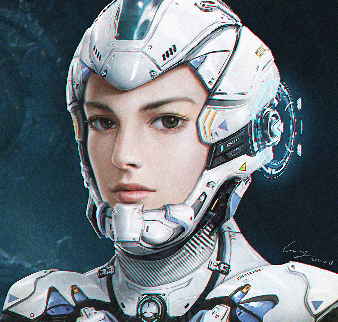 戴头盔的女人（A Woman In A Helmet）_L_Z_Y-站酷ZCOOL