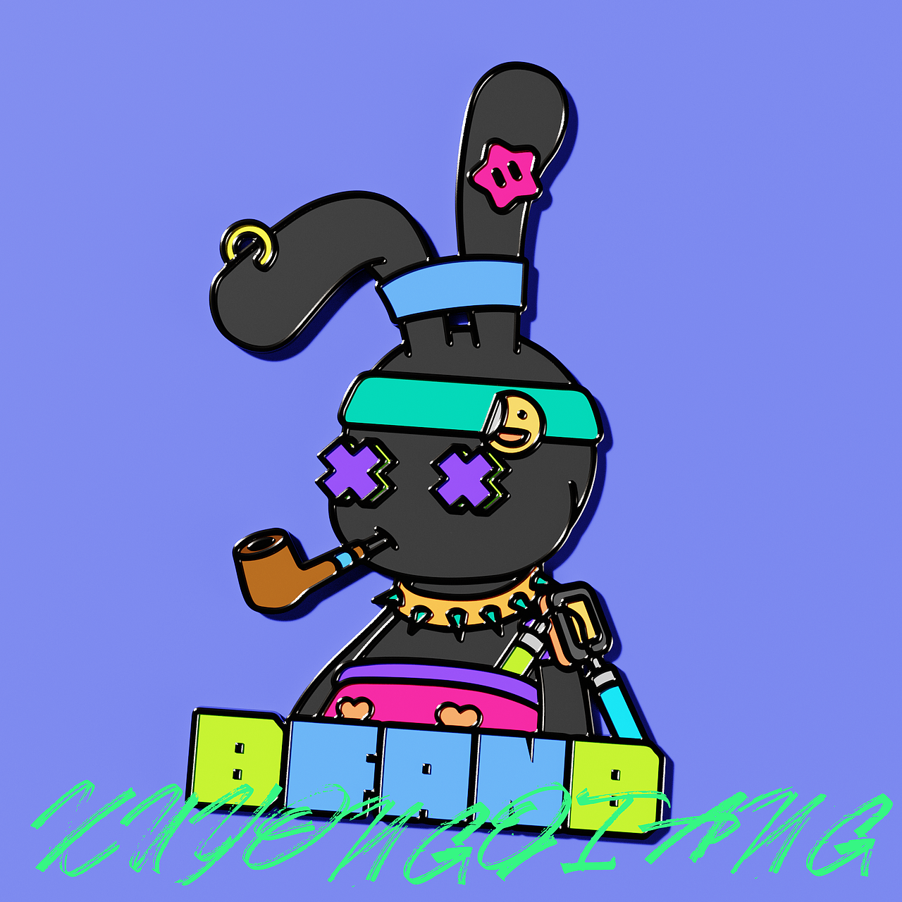 BUNY FAN BUNY兔迷兔徽章设计_我是你小强哥-站酷ZCOOL