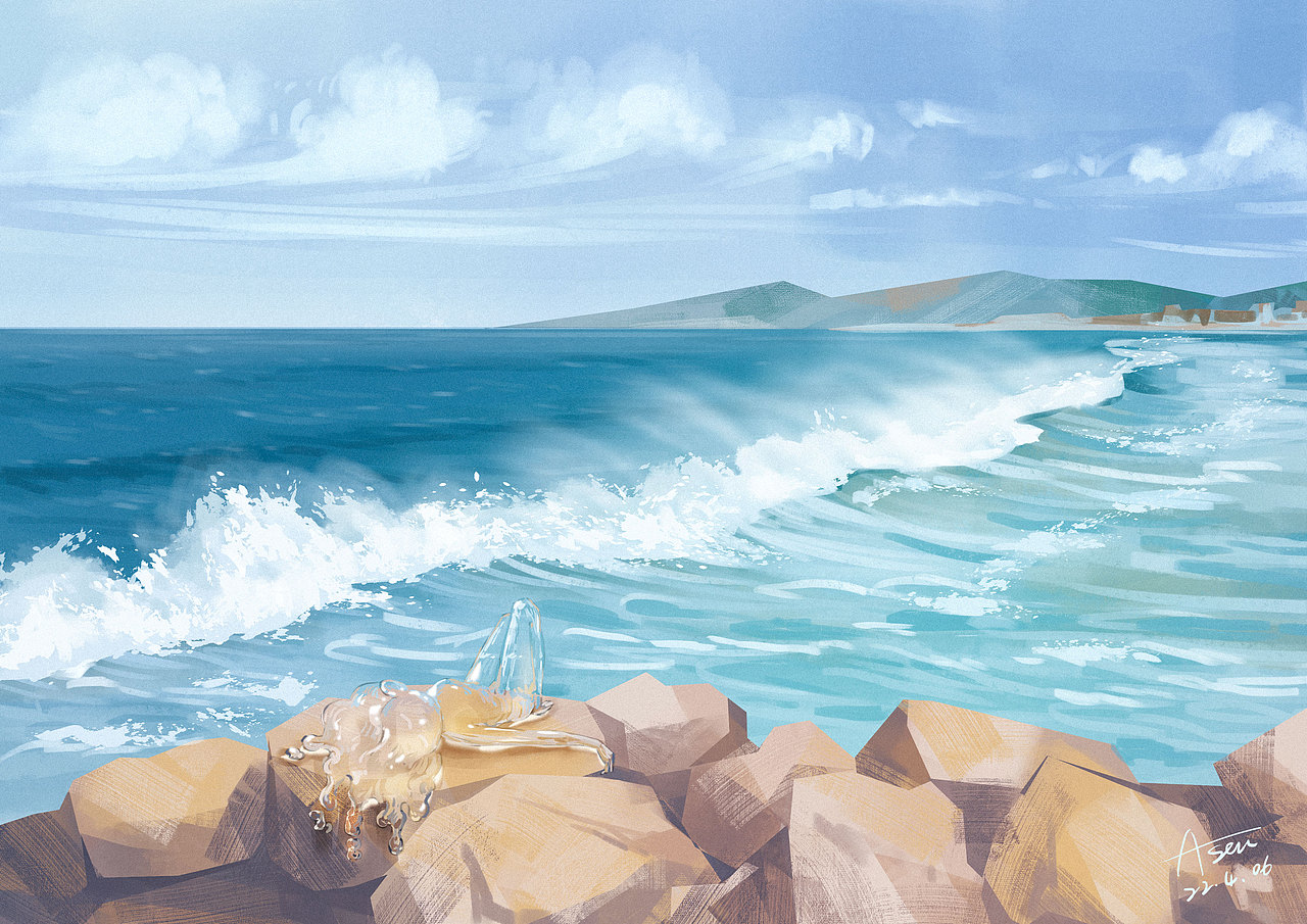 【色彩速涂】水+透明质感练习50图_阿森Asen-站酷ZCOOL