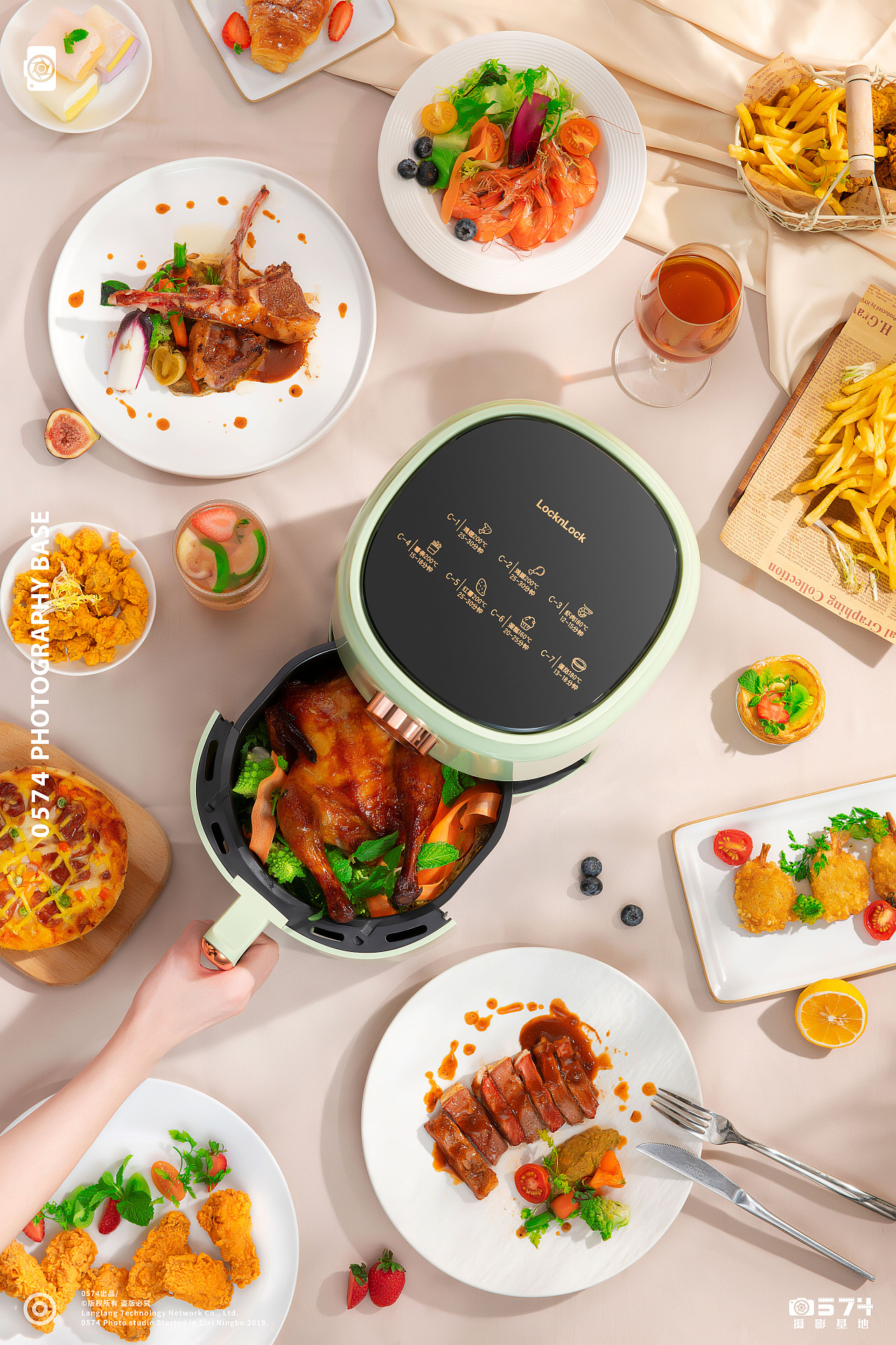 家电摄影丨乐扣乐扣空气炸锅 0574摄影基地_0574摄影基地-站酷ZCOOL