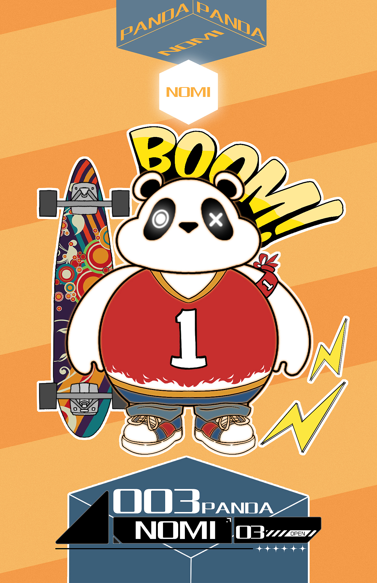 nomi熊猫IP形象设计-数字_三条目-站酷ZCOOL