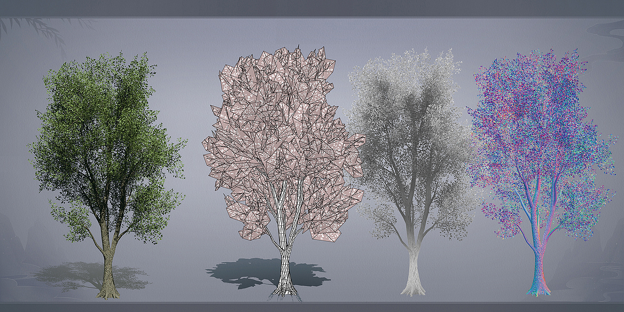speedtree做的几棵低模树__Evolution_-站酷ZCOOL