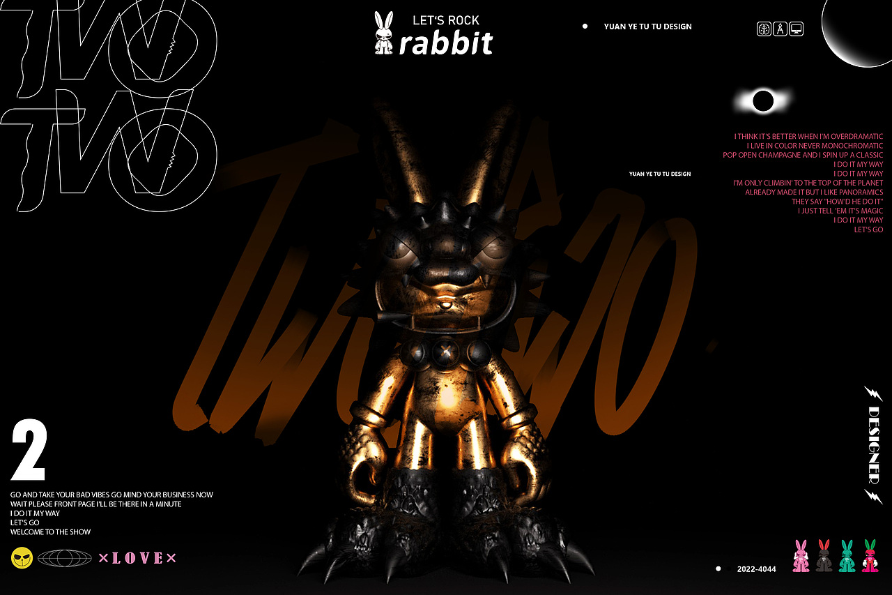 兔子IP——我是TWO TWO_原野兔兔-站酷ZCOOL