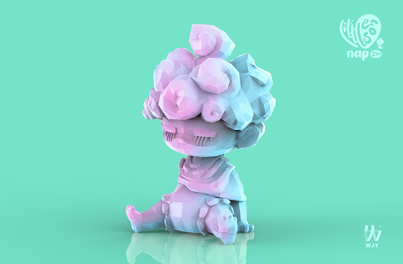 【小小森·憩nap】大卫很累-蒸汽波_WAY_STUDIO潮玩-站酷ZCOOL