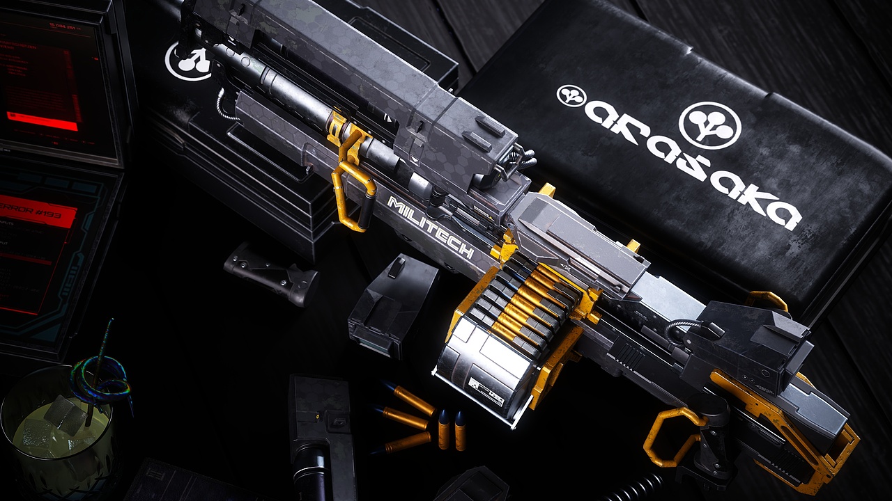 《赛博朋克2077》赤核学员3A级复刻—青春版亚当·重锤_赤核数字艺术-站酷ZCOOL