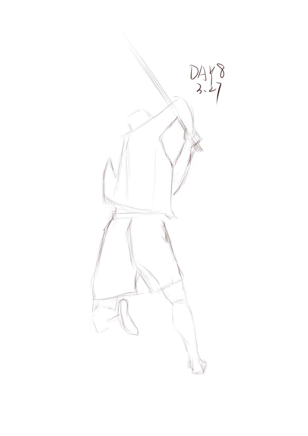 30天人物速写打卡挑战DAY-8_骑帽步阳-站酷ZCOOL