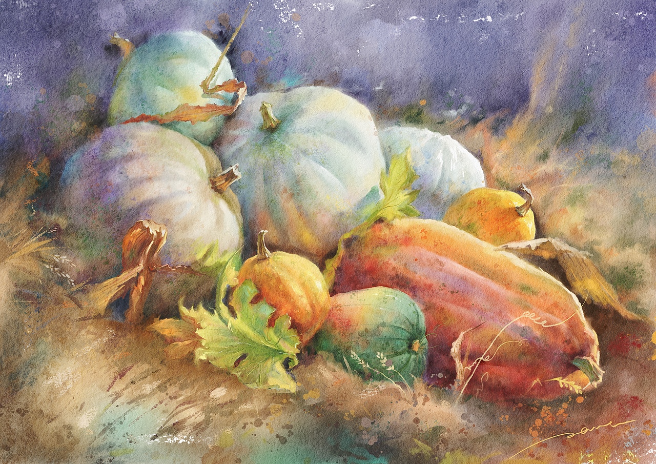 画师繁星2.0 南瓜群落_zane水彩-站酷ZCOOL