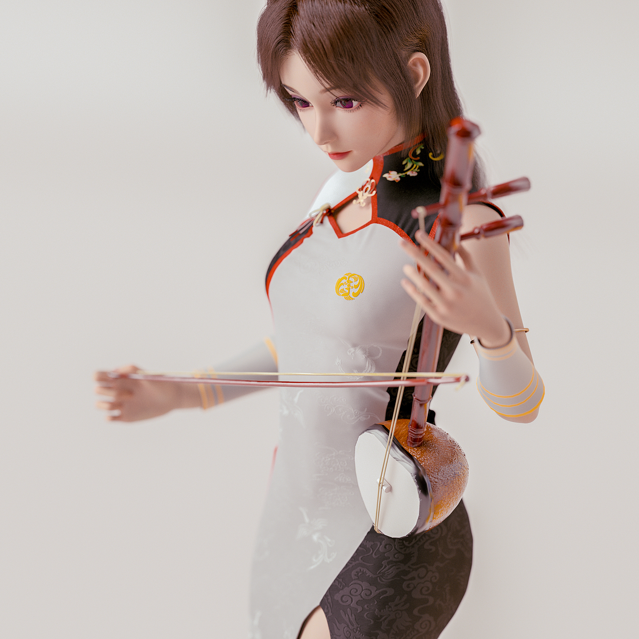 3D 旗袍 虚拟人 _ULTRA一MODERN-站酷ZCOOL