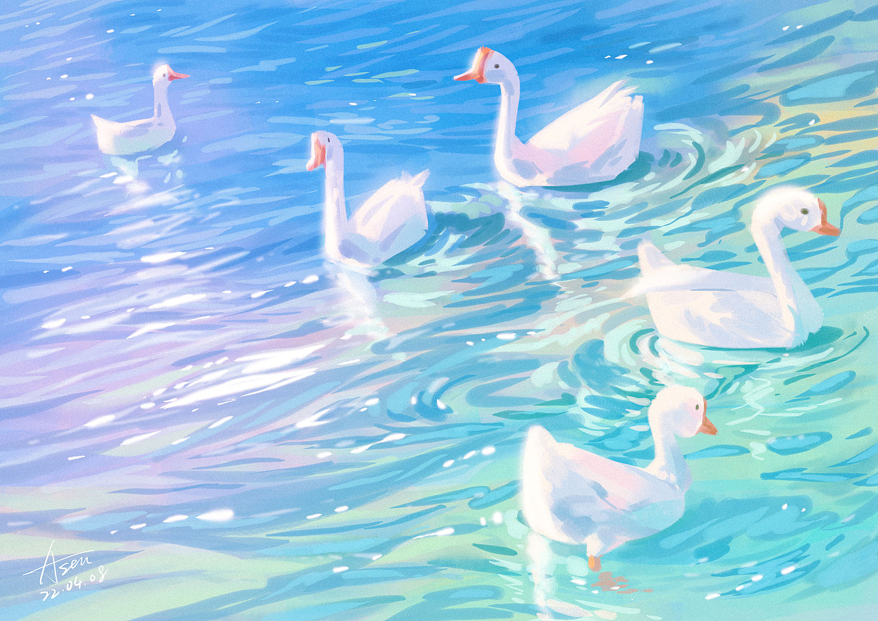 【色彩速涂】水+透明质感练习50图_阿森Asen-站酷ZCOOL