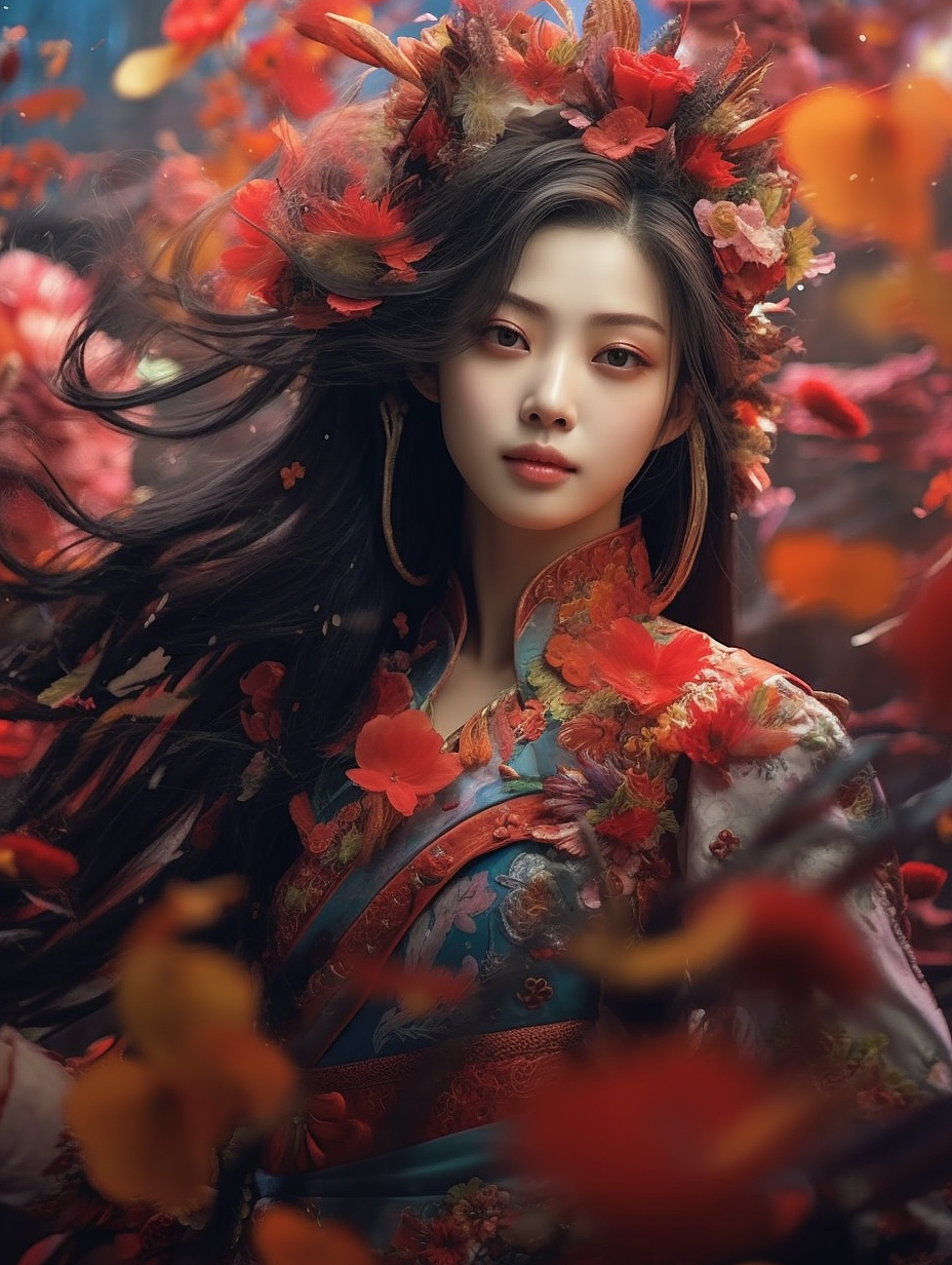 018期｜Midjourney Niji 咒语绘图｜古风少女_AIGC小妖-站酷ZCOOL