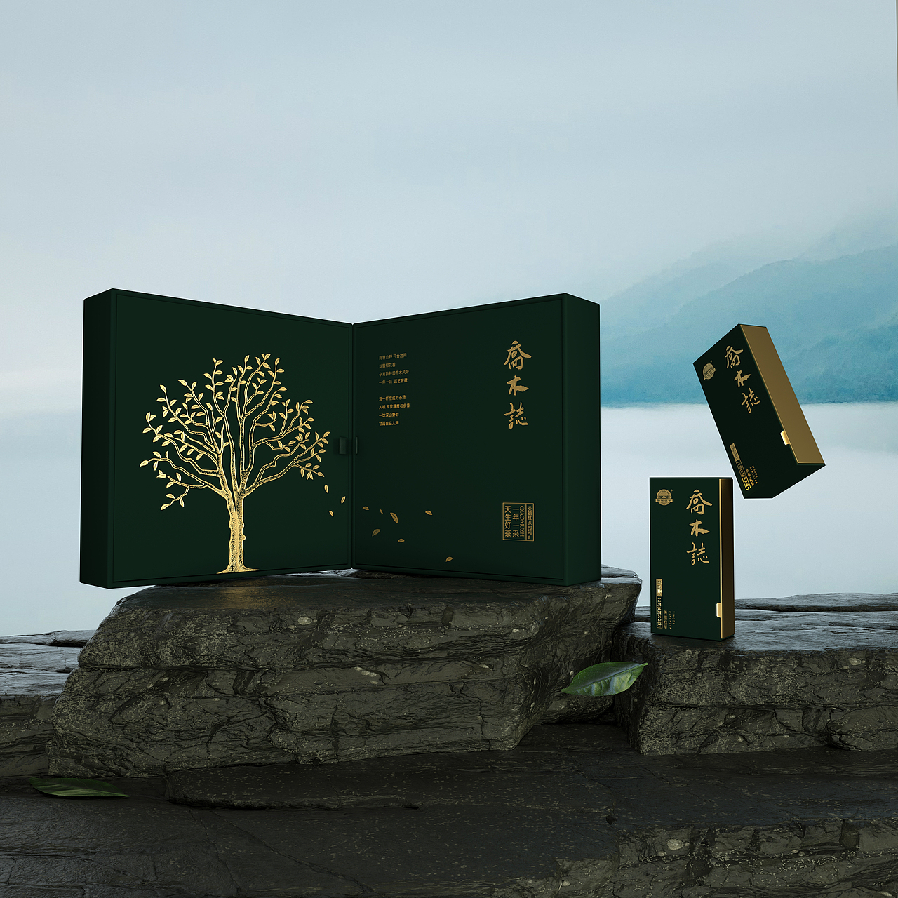 乔木志·英德红茶茶叶礼盒包装设计_自然卷自然卷-站酷ZCOOL