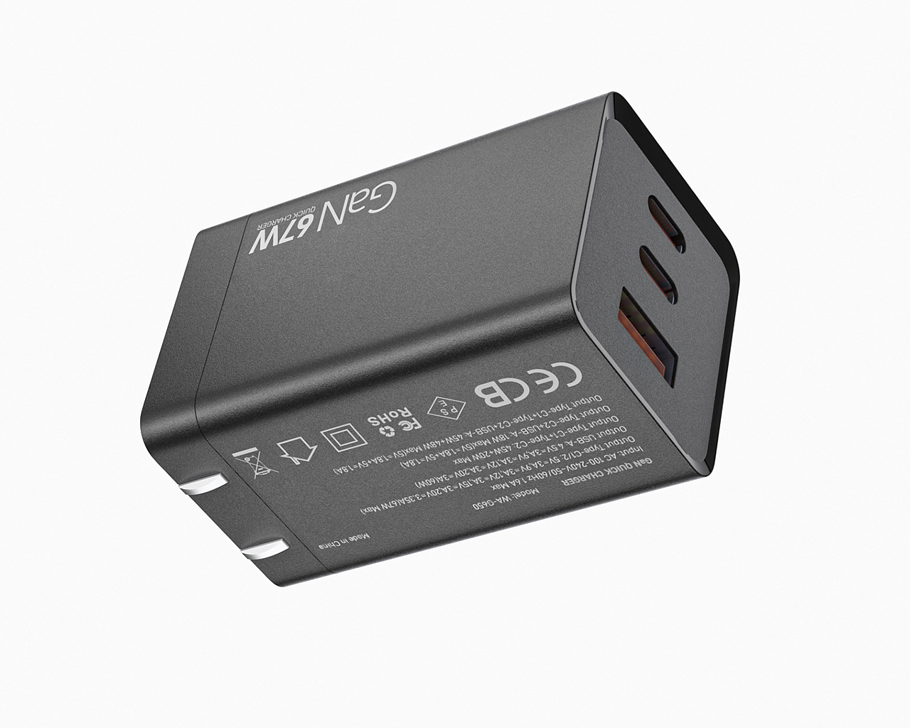 C4D产品渲染 | GaN氮化镓充电器-工作输出_Fabulous_H-站酷ZCOOL