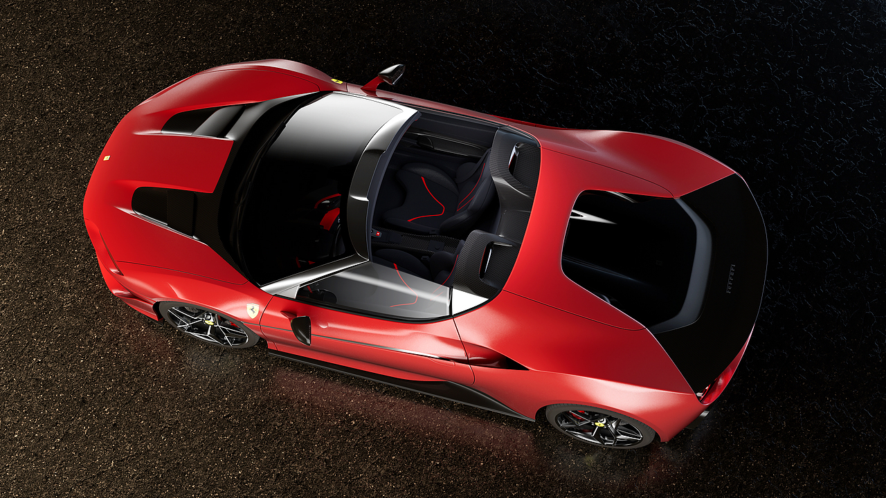 Ferrari CGI Rendering test_徐老汉-站酷ZCOOL