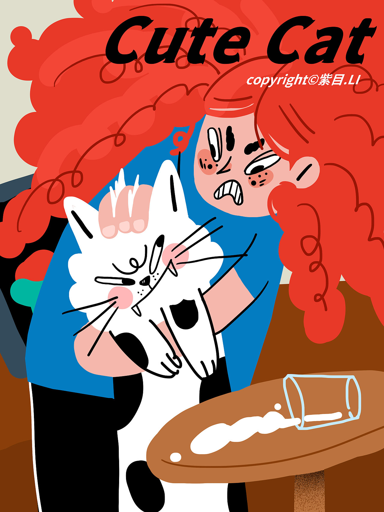 我的猫好可爱_紫目LI-站酷ZCOOL