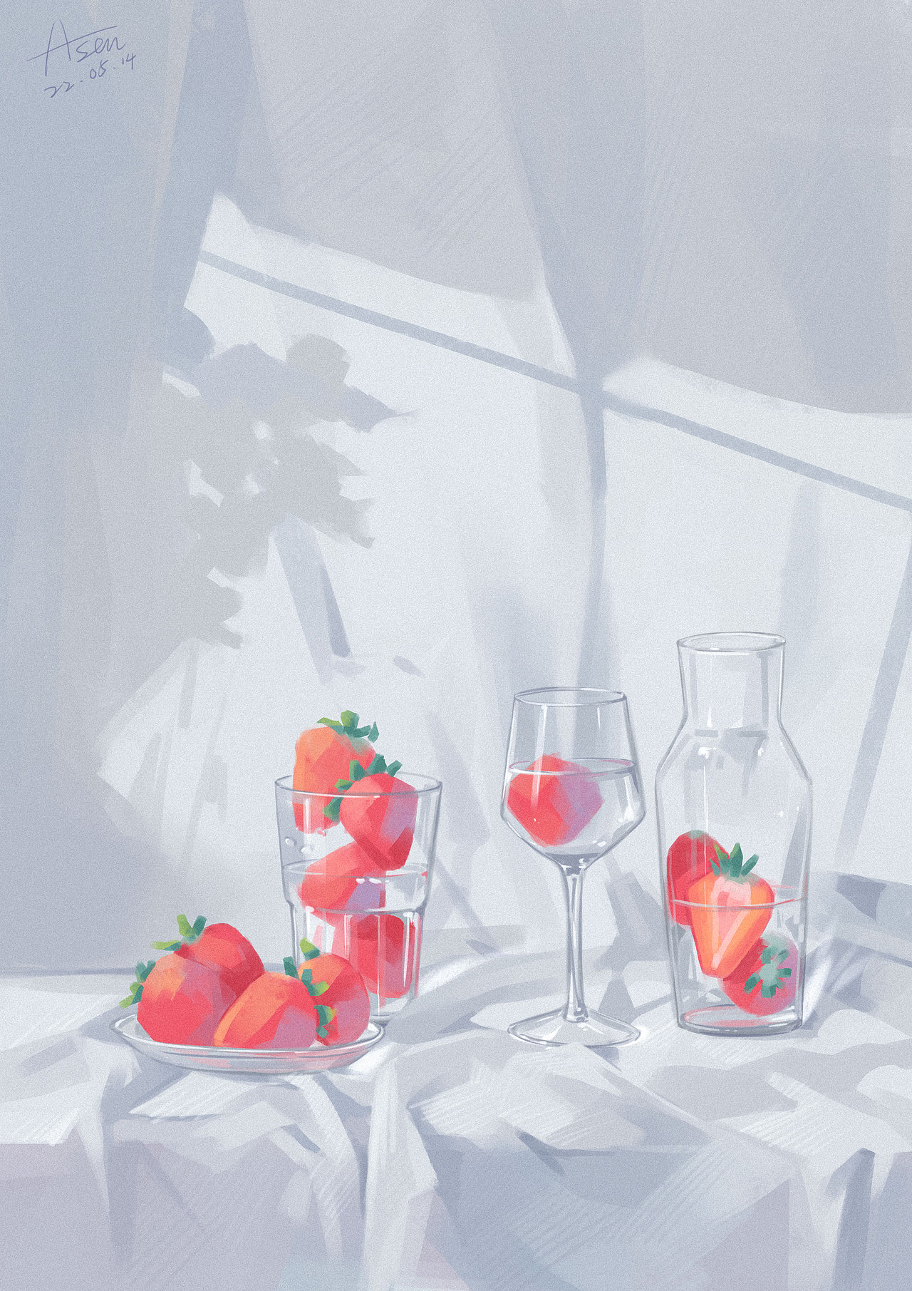 【色彩速涂】水+透明质感练习50图_阿森Asen-站酷ZCOOL