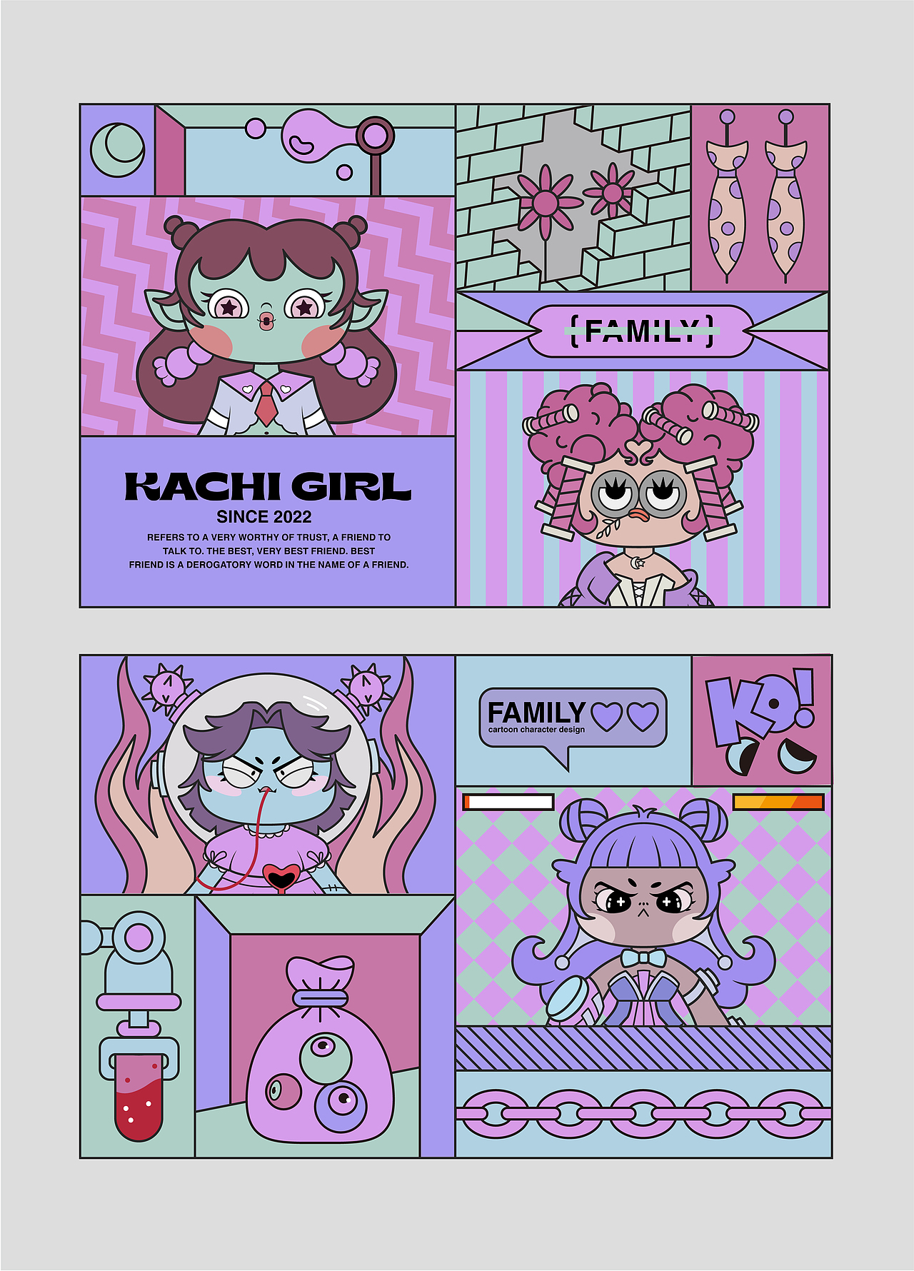 咔崎少女Kachi Girl-IP形象设计_海苔Haitai_r-站酷ZCOOL