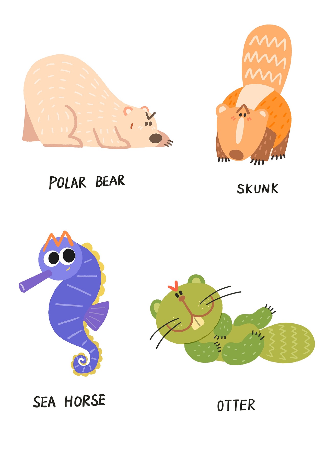 100个动物儿童插画 (下)_怎么做自己-站酷ZCOOL