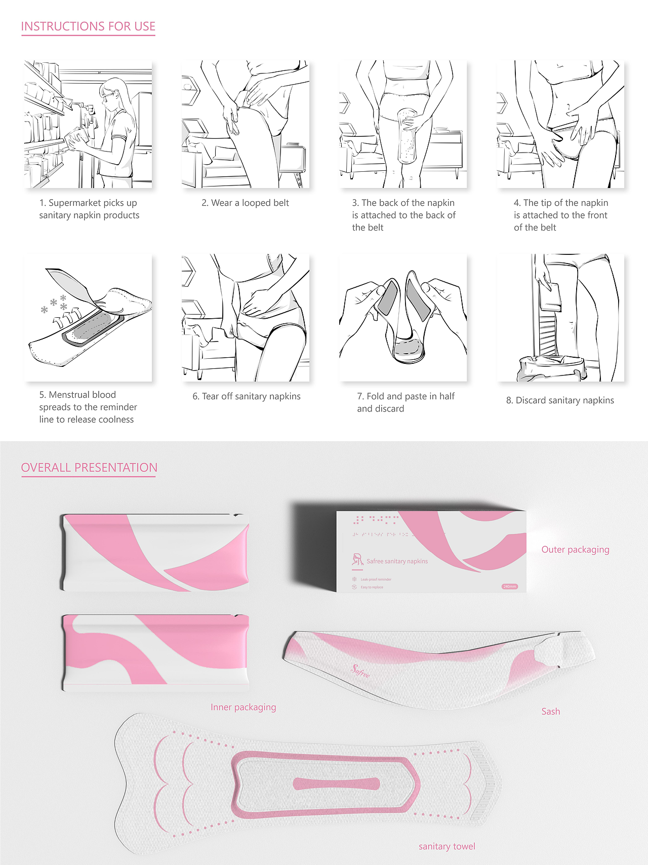 Safree视障女性专属卫生巾_深氪设计-站酷ZCOOL