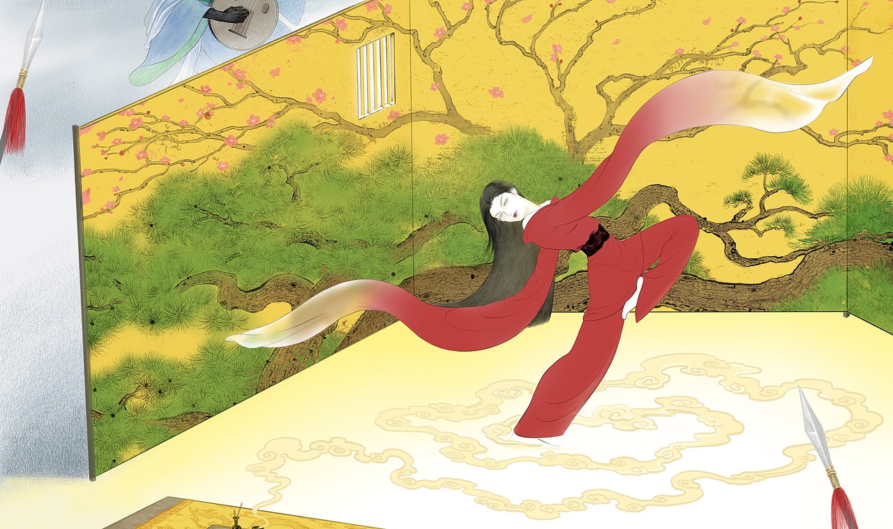 商女不知亡国恨，隔江犹唱后庭花。_噩尾蝶野-站酷ZCOOL