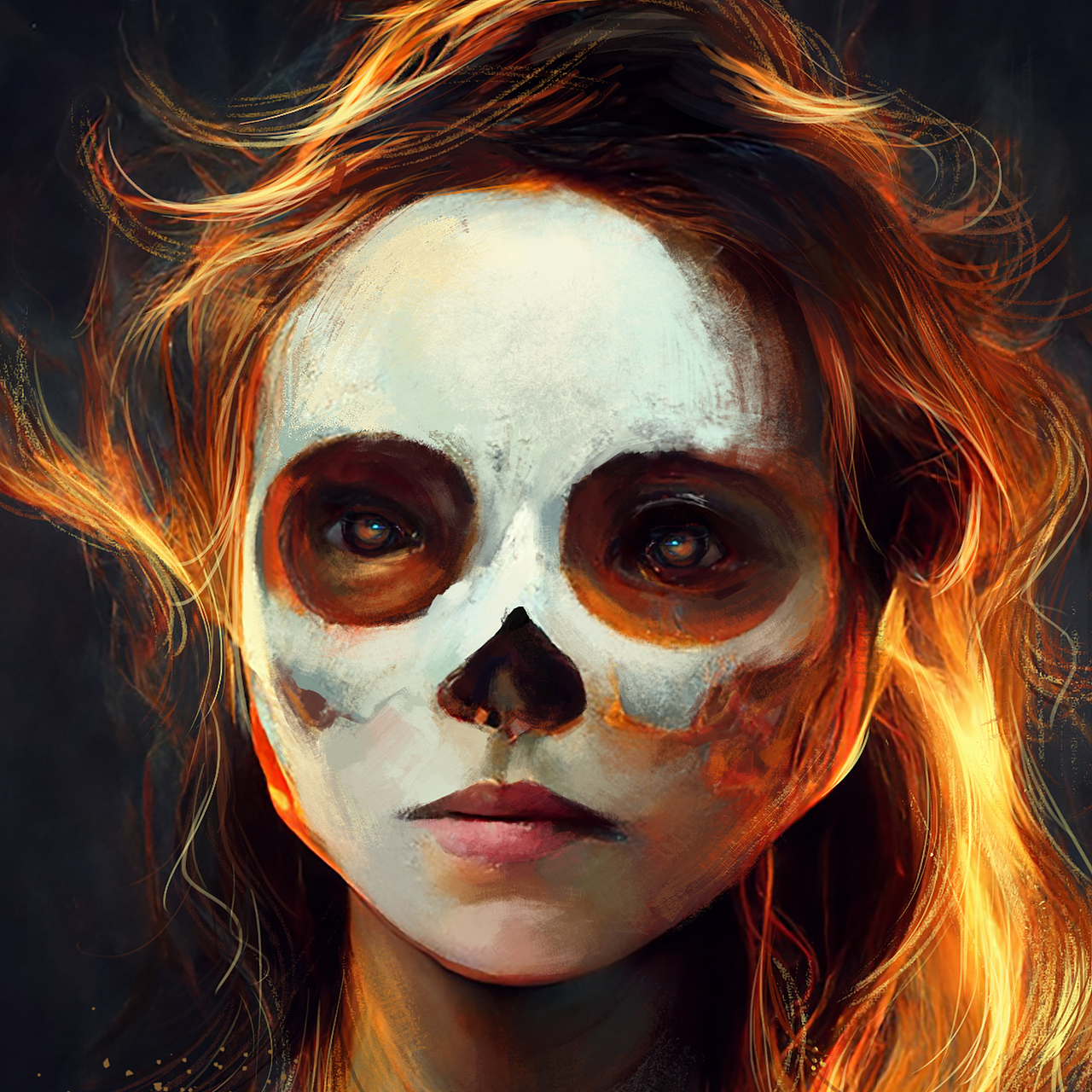 板绘女肖像 《红瞳》_奈斯GUY-站酷ZCOOL