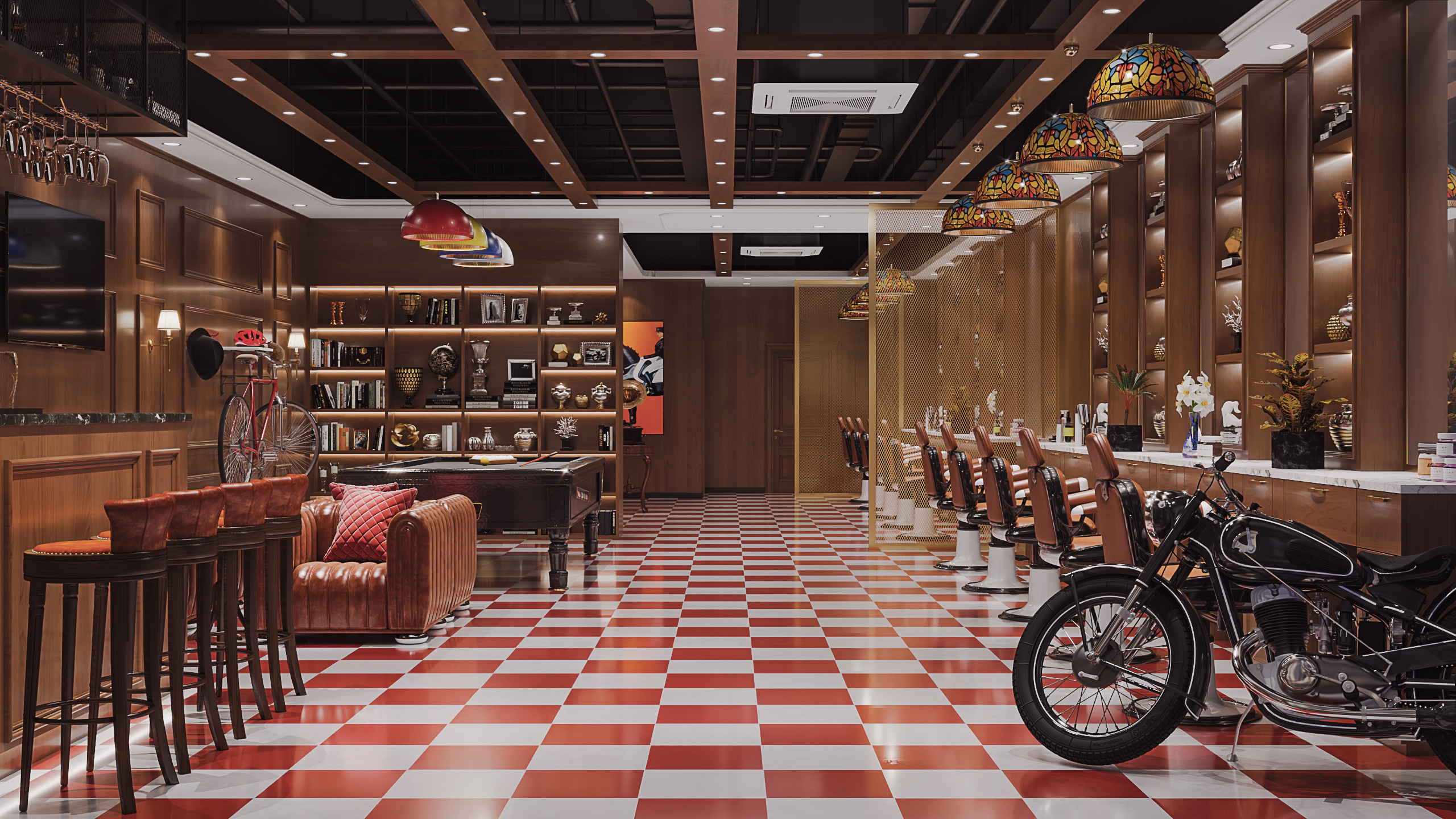 美容美发店-工作图_DOMI的渲染日记-站酷ZCOOL