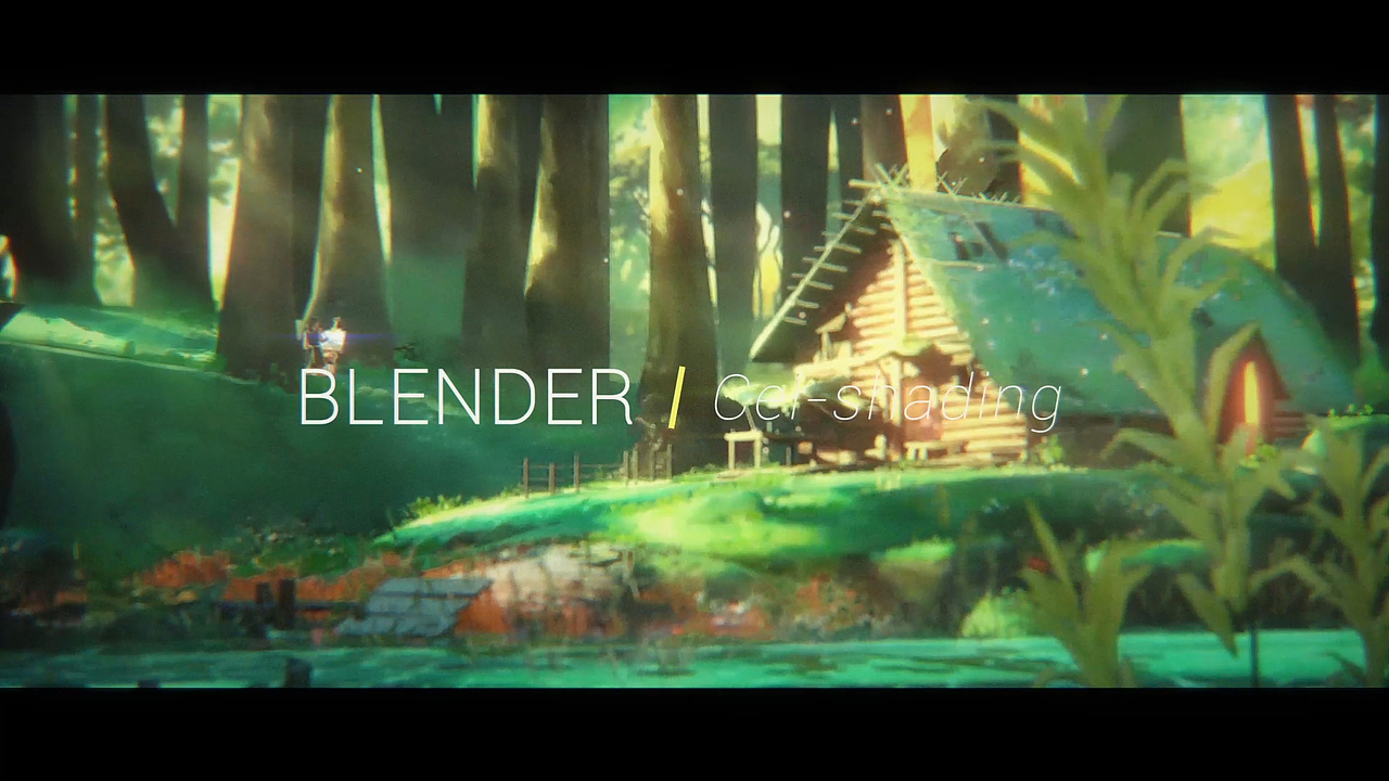 《吉卜力风格场景》三渲二 npr渲染_茶几的账号-站酷ZCOOL