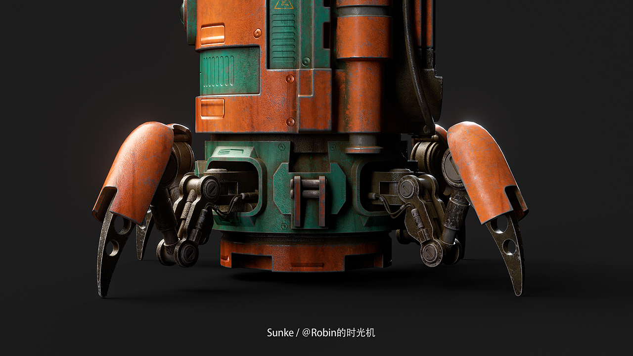 Substance Painter 机器人模型材质制作练习_Robin的时光机-站酷ZCOOL