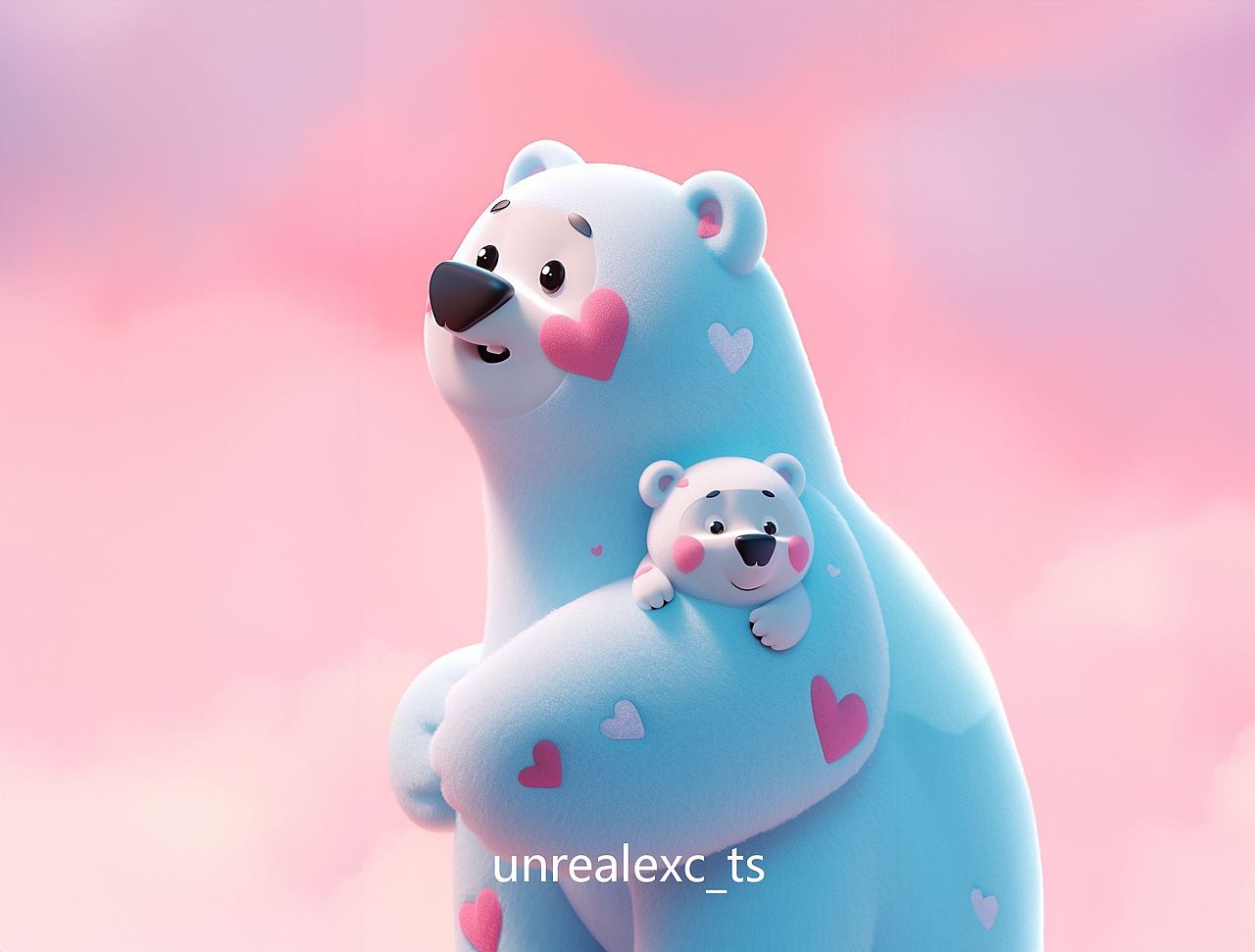 [原创动画]粉粉蓝小熊之爱 系列动画_unrealexc-站酷ZCOOL