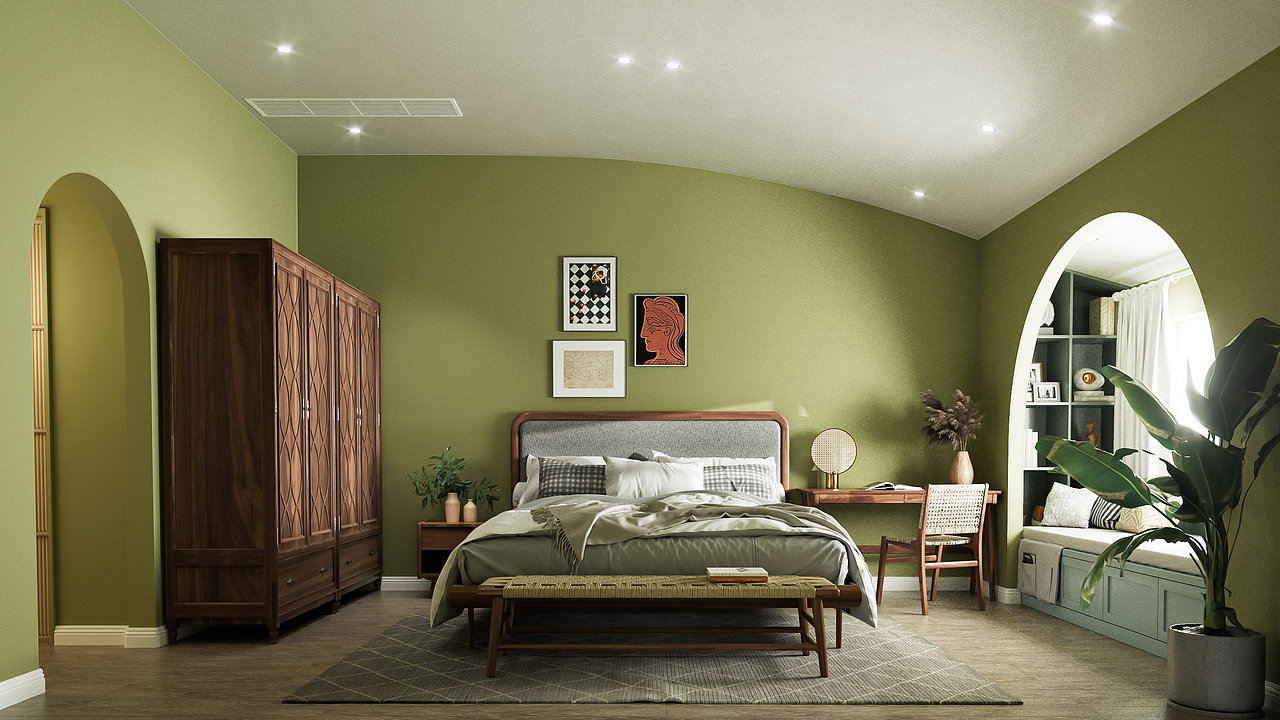 oc/rs室内渲染 卧室_今晚打老虎zz-站酷ZCOOL