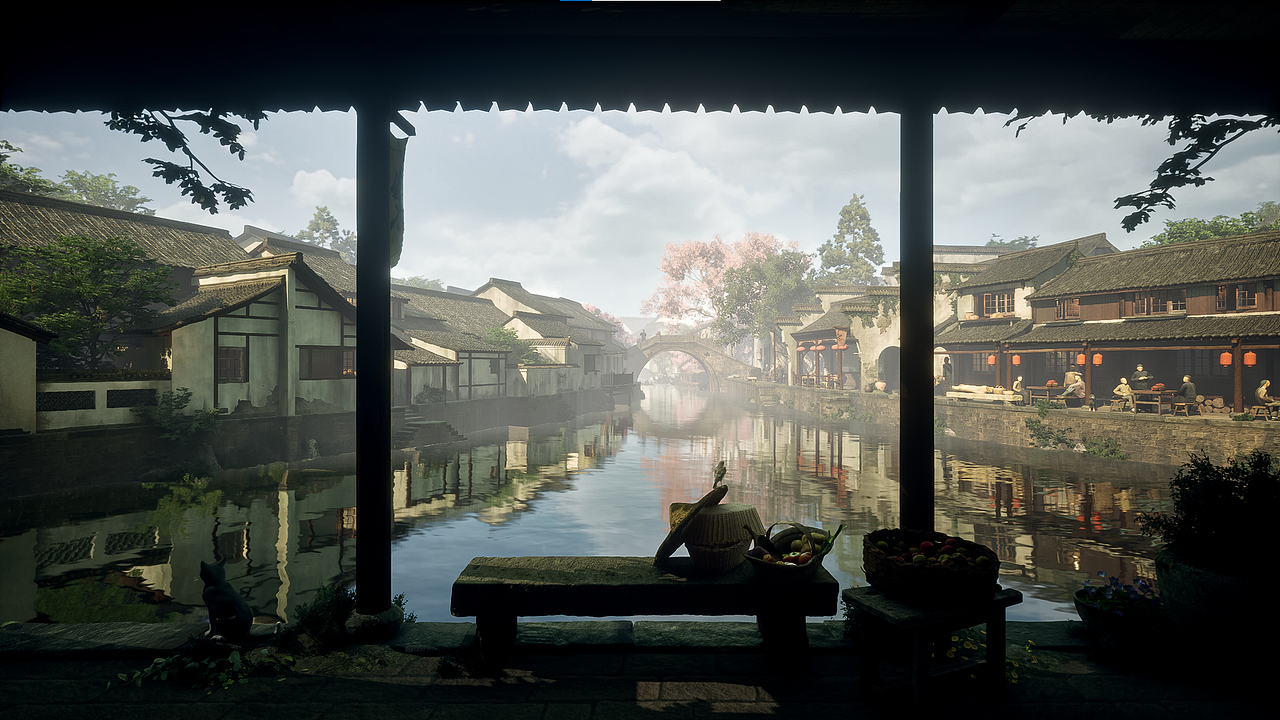 UE5场景 VR孪生 回溯时空 还原生活 曾经的新市古镇_零想玩家-站酷ZCOOL