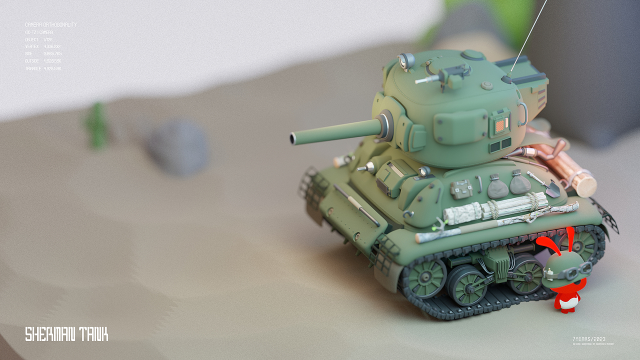 Q版谢尔曼坦克_7years-站酷ZCOOL
